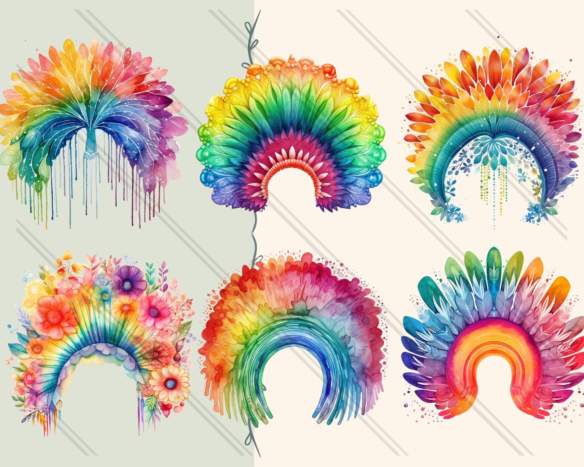 25 Rainbow Clipart Watercolor Rainbow Clip Art Background - Etsy