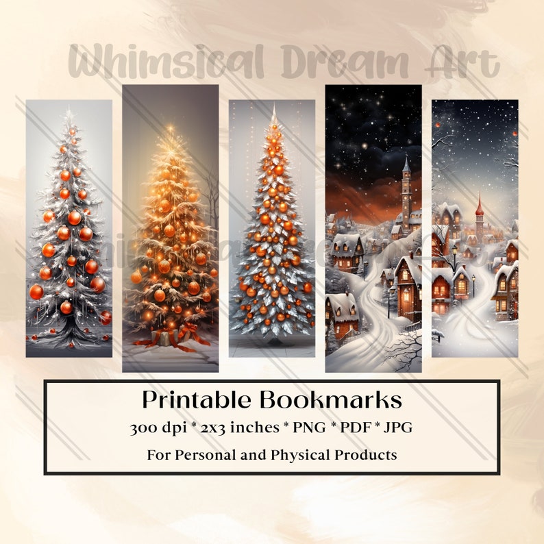 26 Christmas Bookmark Designs, Printable Bookmarks Digital Download ...