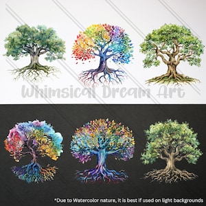 24 Watercolor Tree of Life PNG, Mystical Old Tree Clipart, Intricate ...