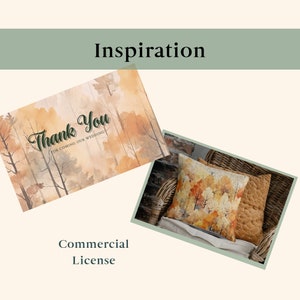 24 Autumn Tree Paper, Printable Watercolor Fall Landscape Paper, Cozy ...