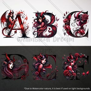 Lilith Clipart Decorative Letters, Uppercase Alphabet Set, Clipart Png ...