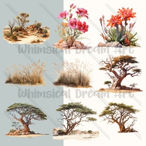 50 Safari Animal Clipart Bundle, Jungle Savannah PNG, African Animals ...