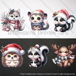 29 Christmas Woodland PNG Collection, Winter Clipart Set, Watercolor ...