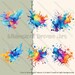 24 Paint Splatter Clipart, Watercolor Color Splash Clipart PNG Paint ...