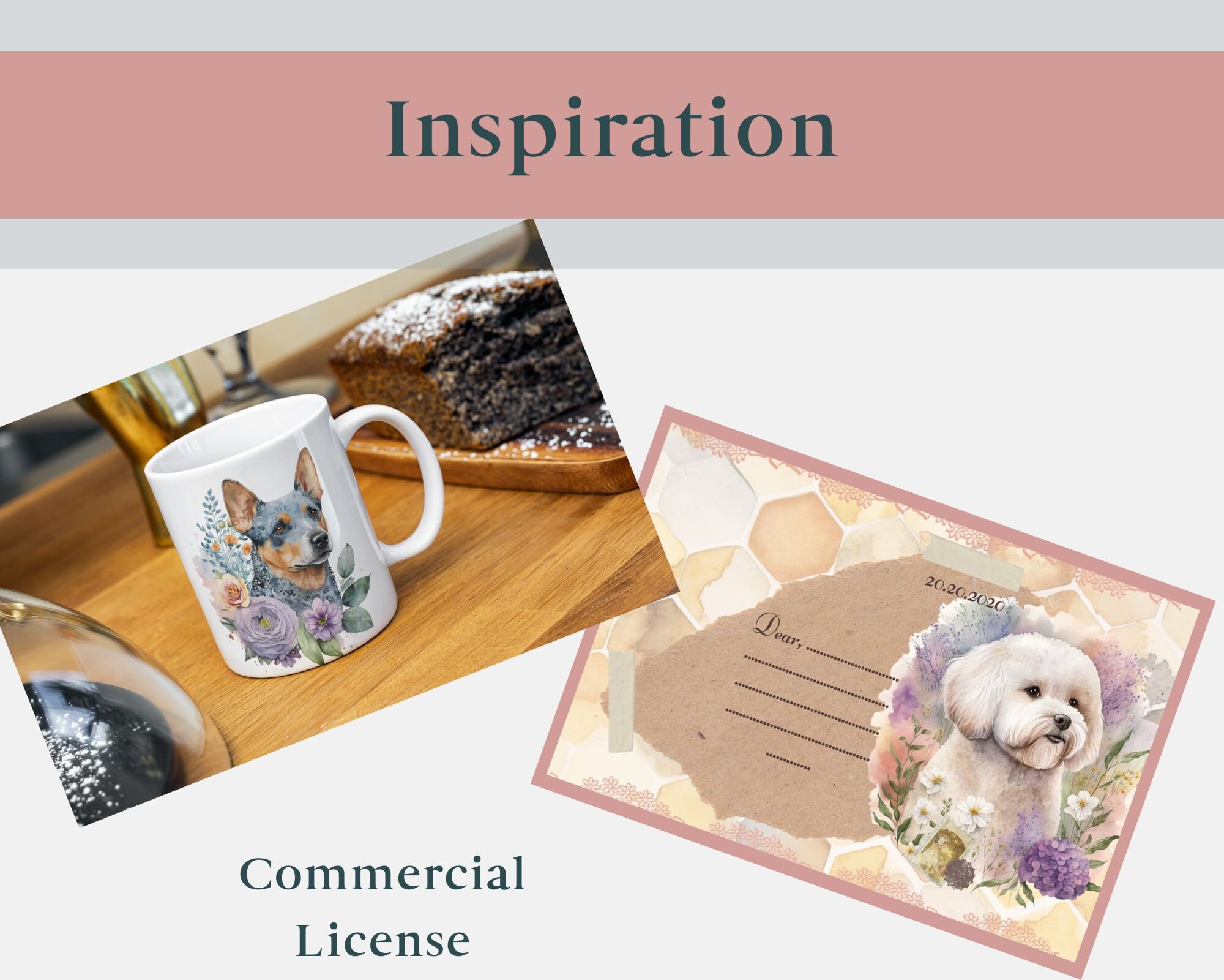 21 Watercolor Dog Clipart Set dog PNG Bundle Floral Dog - Etsy