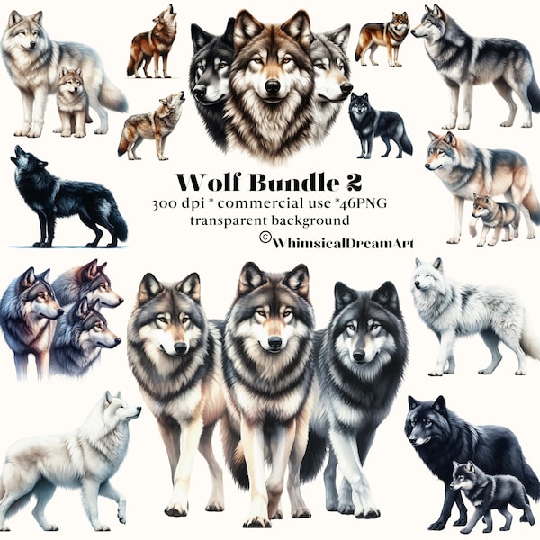 Wolf Png - Etsy