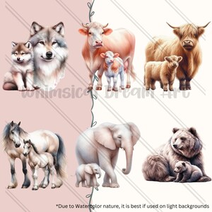 28 Mother & Baby Animal PNG Collection, Baby Animals, Cute Animal PNG ...