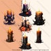25 Halloween Candle Clip Art Pack, Spooky Clipart, Planner Stickers ...