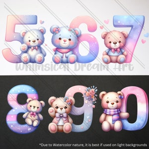 Cute Teddy Bear Clipart Decorative Letters for Commercial Digital Art ...