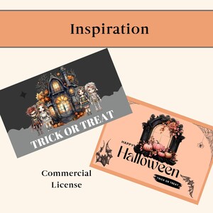 24 Halloween Window Clipart, Pumpkin Watercolor Clipart, Halloween ...