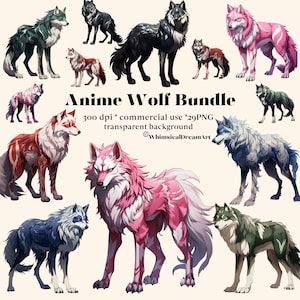 29 Anime Wolf PNG Collection , Wolves Pack, Wolf Clipart Graphics in ...