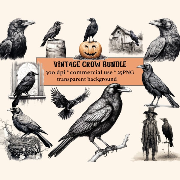 Halloween Crow - Etsy