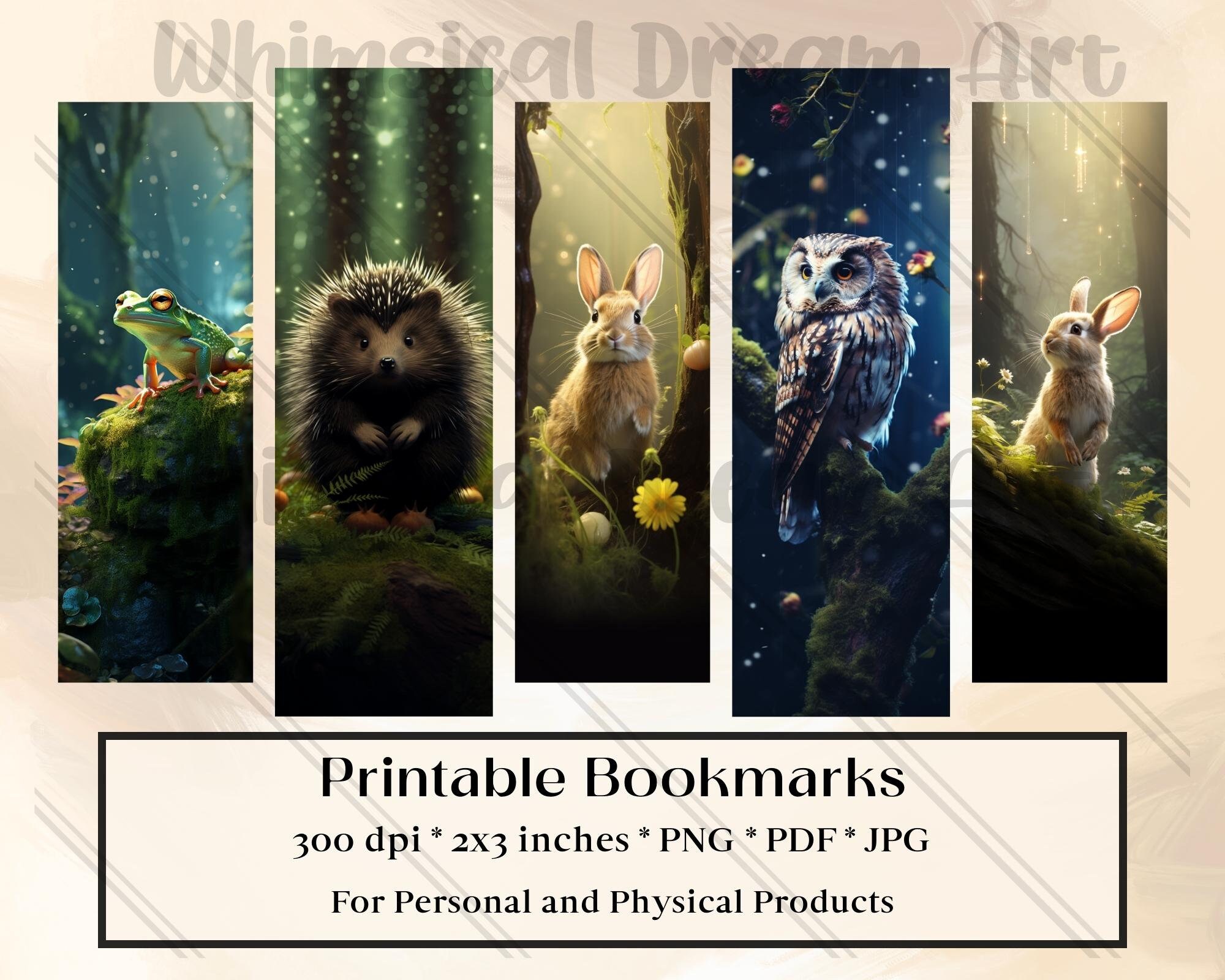 20 Woodland Animal Bookmark Designs, Printable Bookmarks Digital ...