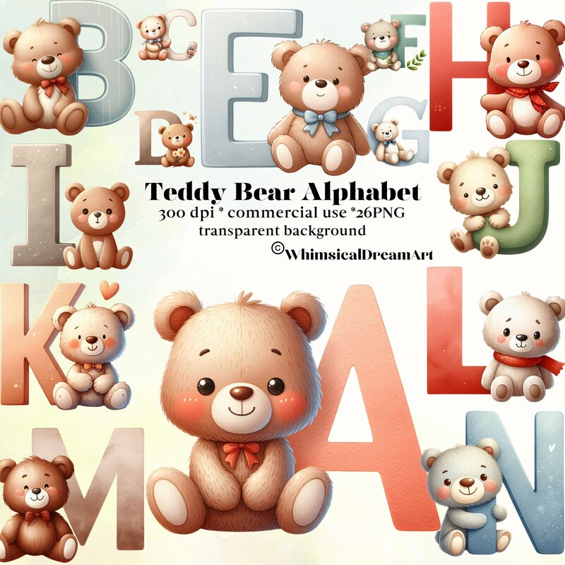 Bear Alphabet - Etsy