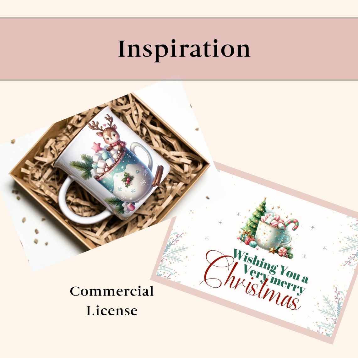 24 Christmas Mugs Clipart Bundle, Watercolor Hot Chocolate Clipart, Hot ...