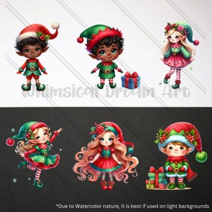 24 Christmas Elves Clipart, Christmas Clipart, Elves Clipart, Christmas ...