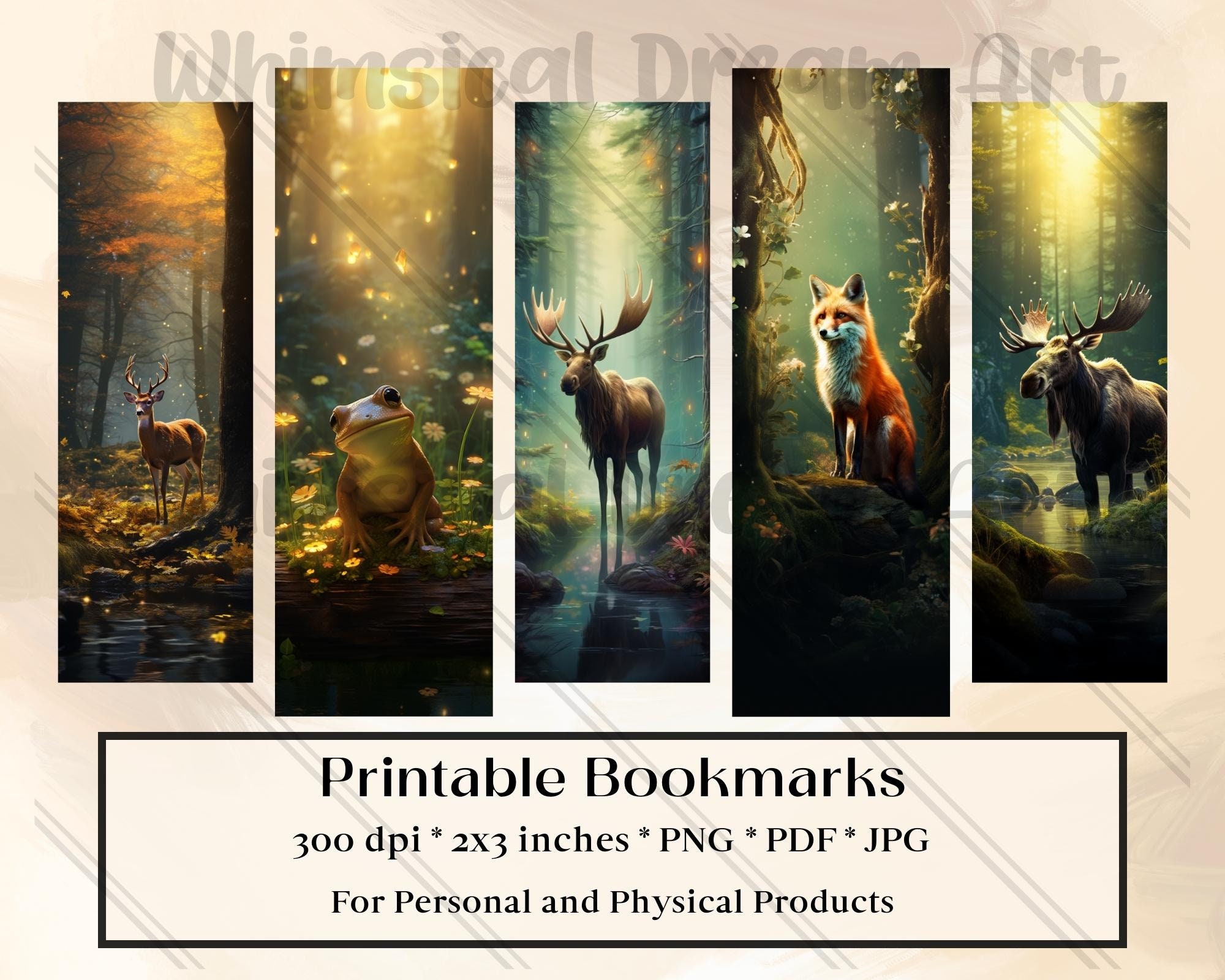 20 Woodland Animal Bookmark Designs, Printable Bookmarks Digital ...