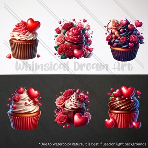 24 Valentines Cupcake Clipart Bundle, Valentine Day Cupcake PNG ...