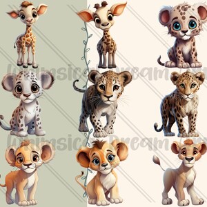 53 Safari Animals Clipart Watercolor Bundle, Jungle Safari PNG, African ...