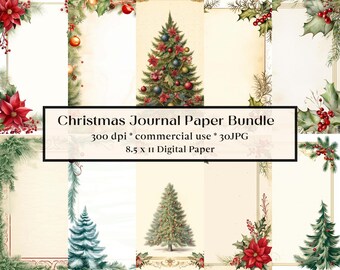 Vintage Christmas Ephemera: Printable Junk Journal Pages and Scrapbook Kit,classic Christmas ...