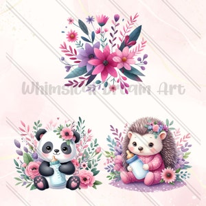 35 Watercolor Cute Baby Animal Clipart, Animals Png, Baby Images ...