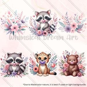35 Watercolor Cute Baby Animal Clipart, Animals Png, Baby Images ...