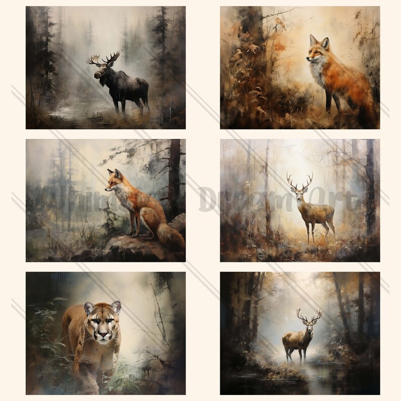 25 Woodland Animal Digital Paper, Forest Printable Pages, Woodland ...