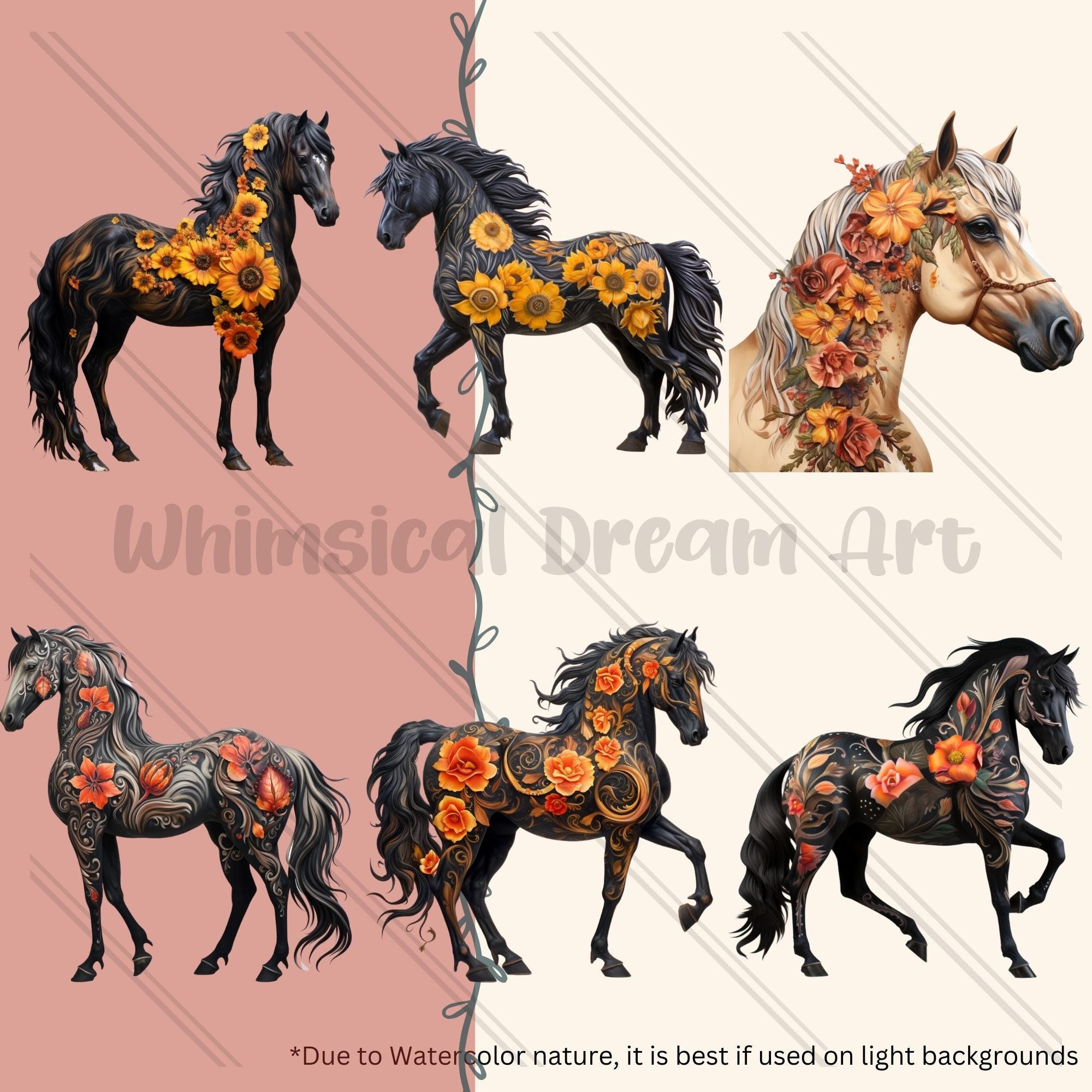 26 Horse PNG Collection Horse Clipart Set Watercolor Horse - Etsy