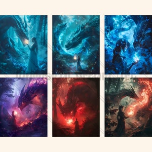 31 Enchantress and Dragons Digital Paper, Celestial Goddess, JPG ...