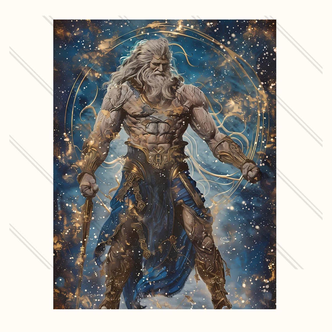 25 Zeus Digital Paper, Celestial God, JPG for Book of Shadow, Grimoire ...