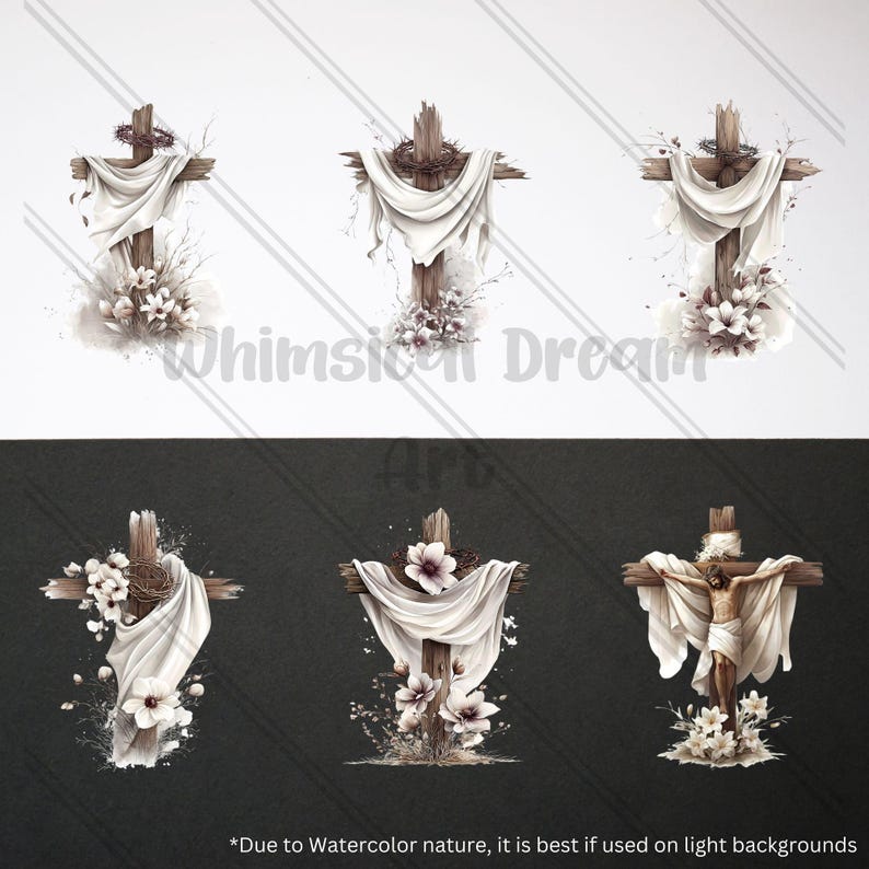23 PNG Easter Resurrection, Wooden Cross With Cloth, Christian Clipart ...