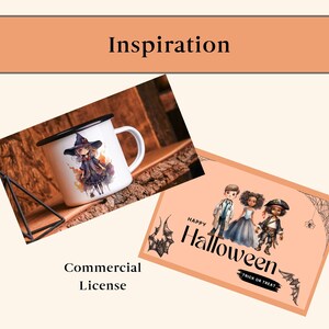 30 Whimsical Halloween Clip Art Pack, Spooky Clipart PNG, Mummy, Witch ...