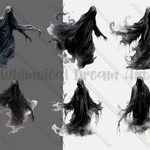 24 Watercolour Death Creature Clipart Images, Spooky Clipart, Digital ...