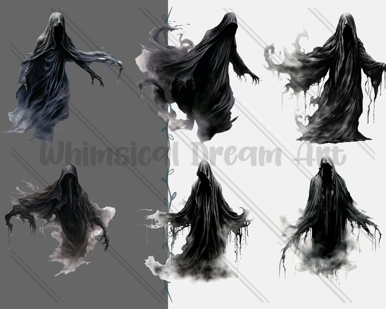 24 Watercolour Death Creature Clipart Images Spooky Clipart - Etsy