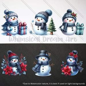 24 Christmas Blue Snowman Clipart Bundle, Blue Snowman Png , Snowman ...