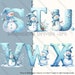 Snowmen Clipart Decorative Letters, Commercial Use Digital Art, Snowman ...