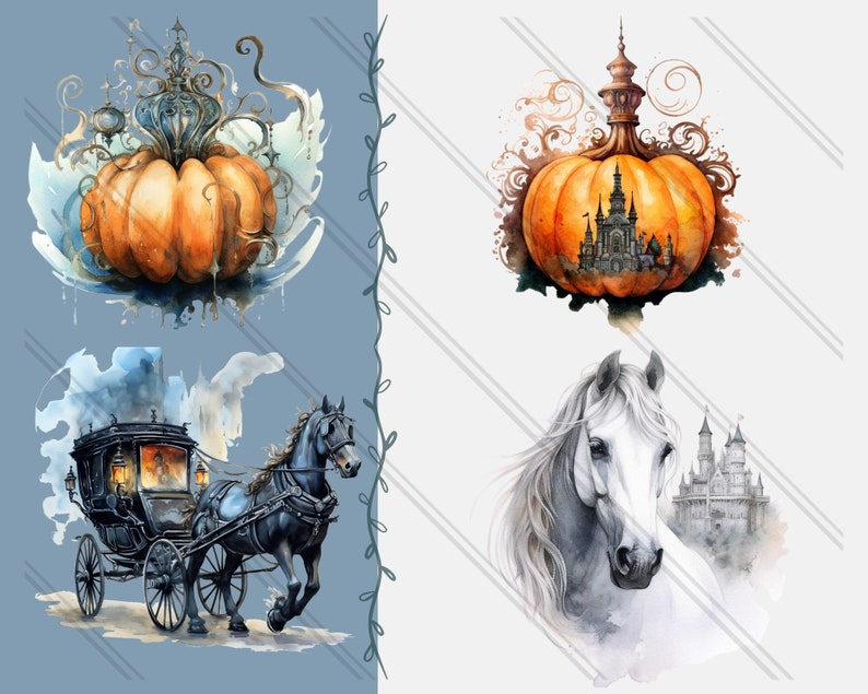 40 PNG Watercolour Gothic Cinderella Clipart, Watercolor, Cinderella ...