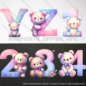 Cute Teddy Bear Clipart Decorative Letters for Commercial Digital Art ...