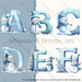 Snowmen Clipart Decorative Letters, Commercial Use Digital Art, Snowman ...