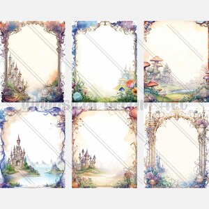 24 Fantasy Fairyland Digital Paper, Fairy Background, Enchanted ...