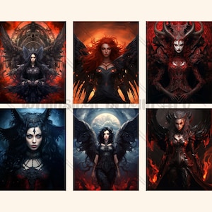 24 Lilith Digital Paper, Celestial Dark Goddess, JPG for Book of ...