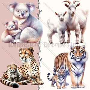 28 Mother & Baby Animal PNG Collection, Baby Animals, Cute Animal PNG ...