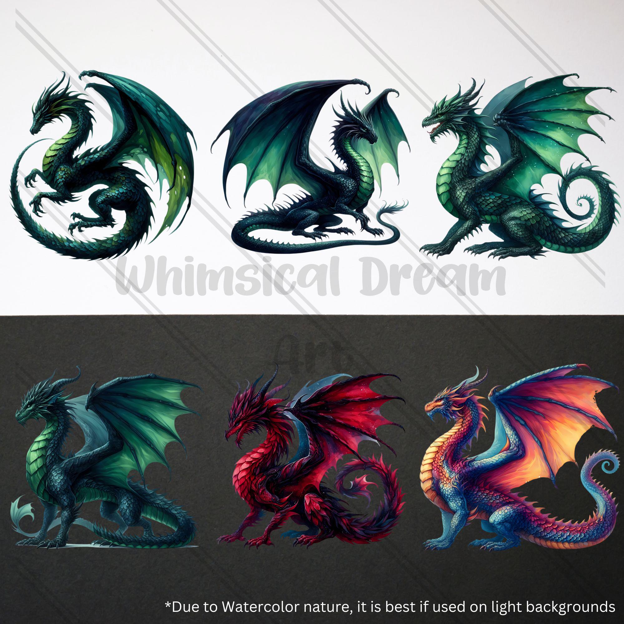 28 Fantasy Dragons Clipart Bundle, Dragon PNG, Fantasy PNG, Fantasy ...