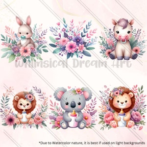 35 Watercolor Cute Baby Animal Clipart, Animals Png, Baby Images ...