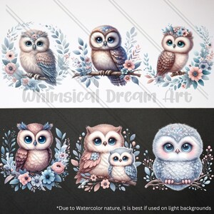 28 Boho Owls, Owl Clipart, Owl Png, Cute Floral Owl Bundle, PNG File ...