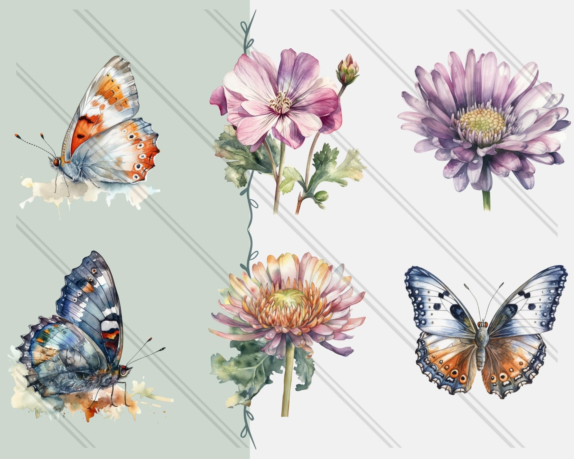 28 Butterfly Clipart | Watercolor Monarch Butterfly PNG | Floral ...