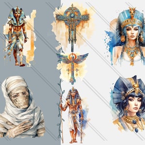 43 PNG Watercolor Fantasy Ancient Egypt Clipart, Ancient Mythology Clip ...