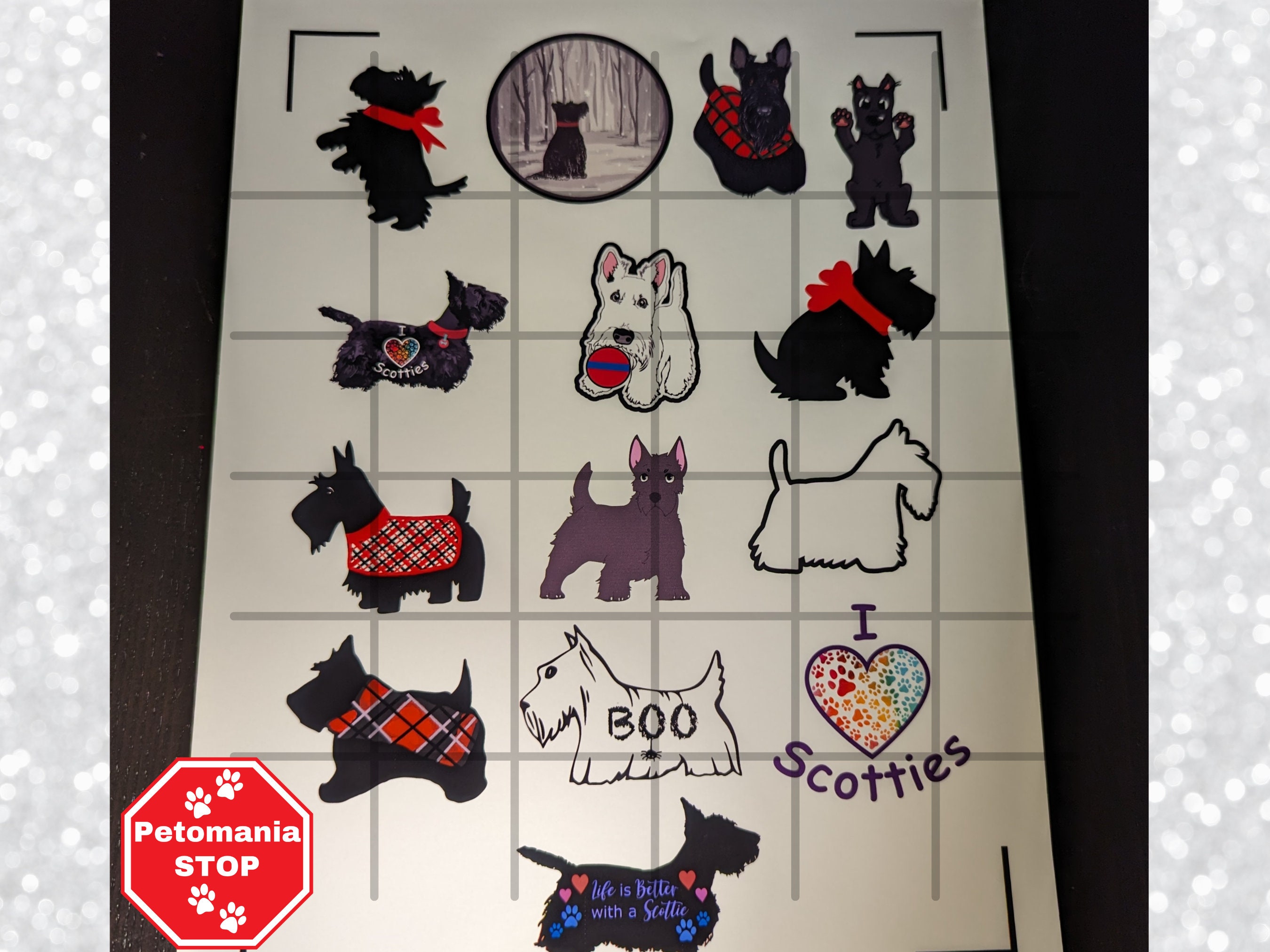 Scottish Terrier Stickers / Scotty Dog Stickers / Lot 2 - Etsy