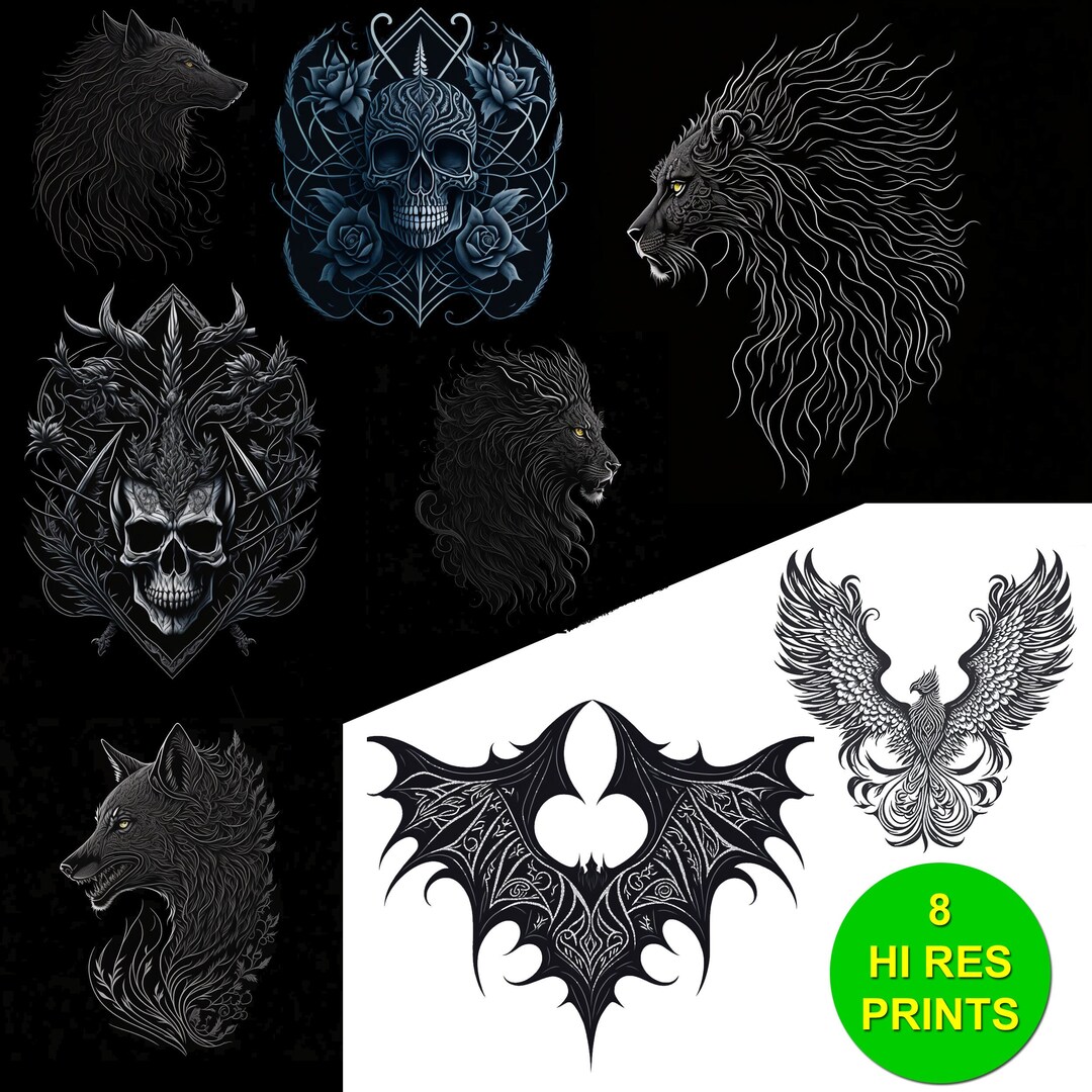 Digital Tattoo Art Designs - Instant Download for Wearable Art on T ...