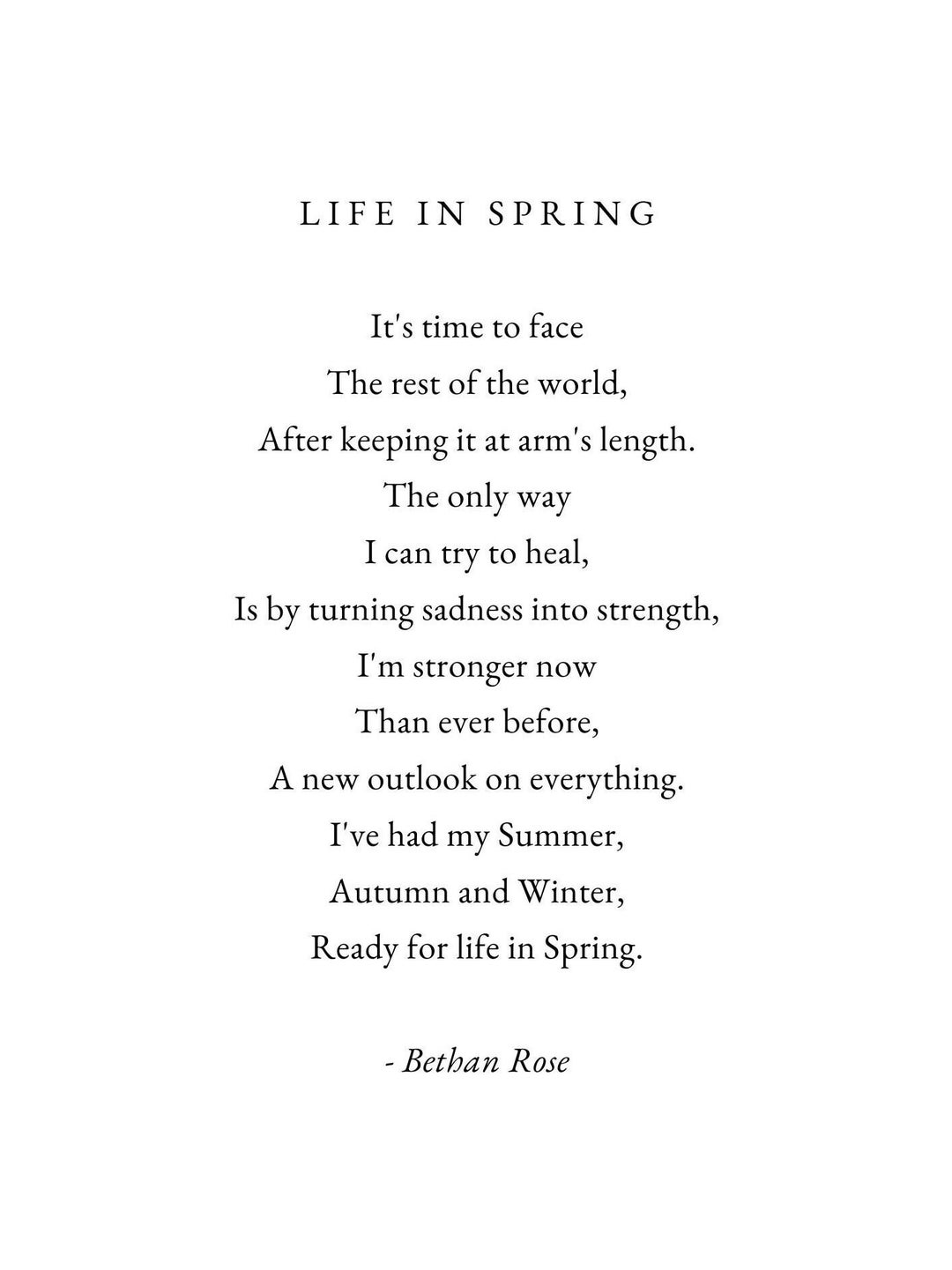 Life in Spring Poem, Poems About Hope, Poems About Healing, Pregnancy ...